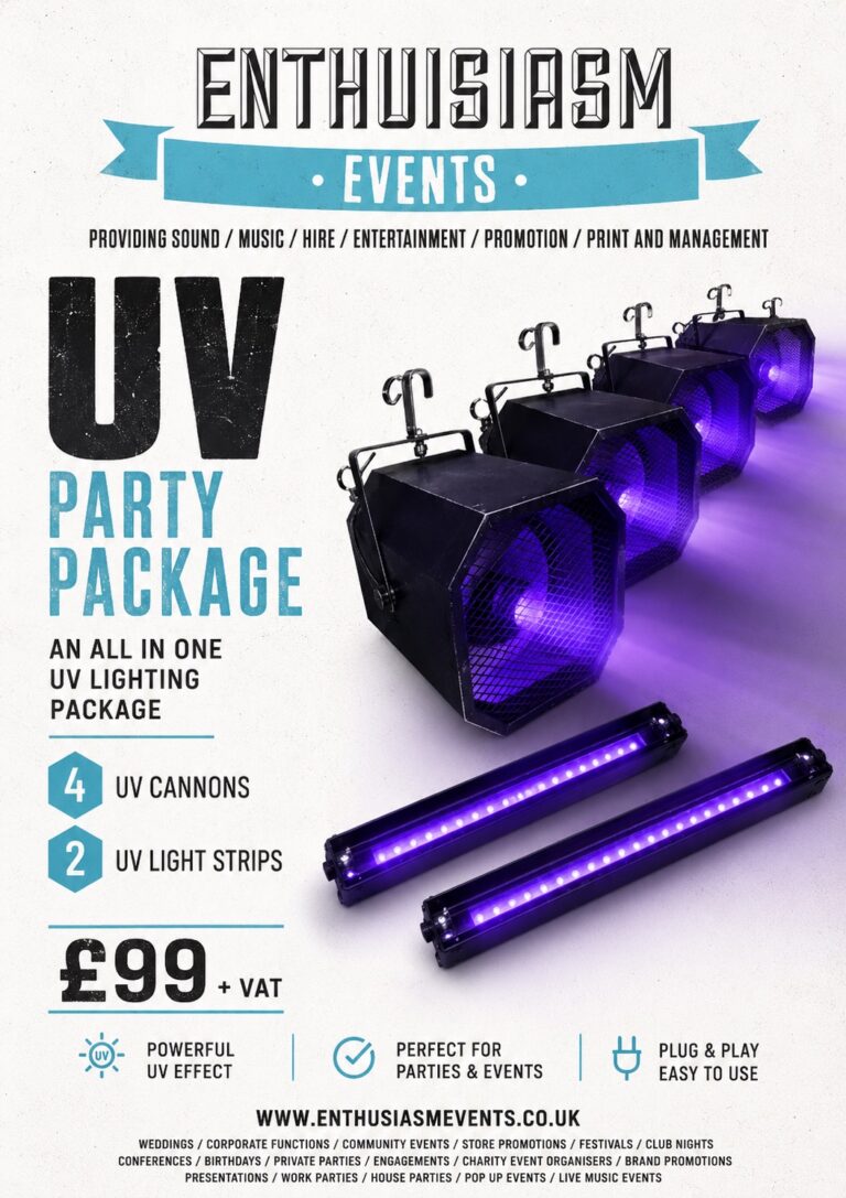 UV Party Package - Enthusiasm Events